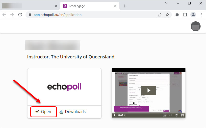 EchoPoll - Sign-in and download the desktop app (Original) - eLearning - University of Queensland